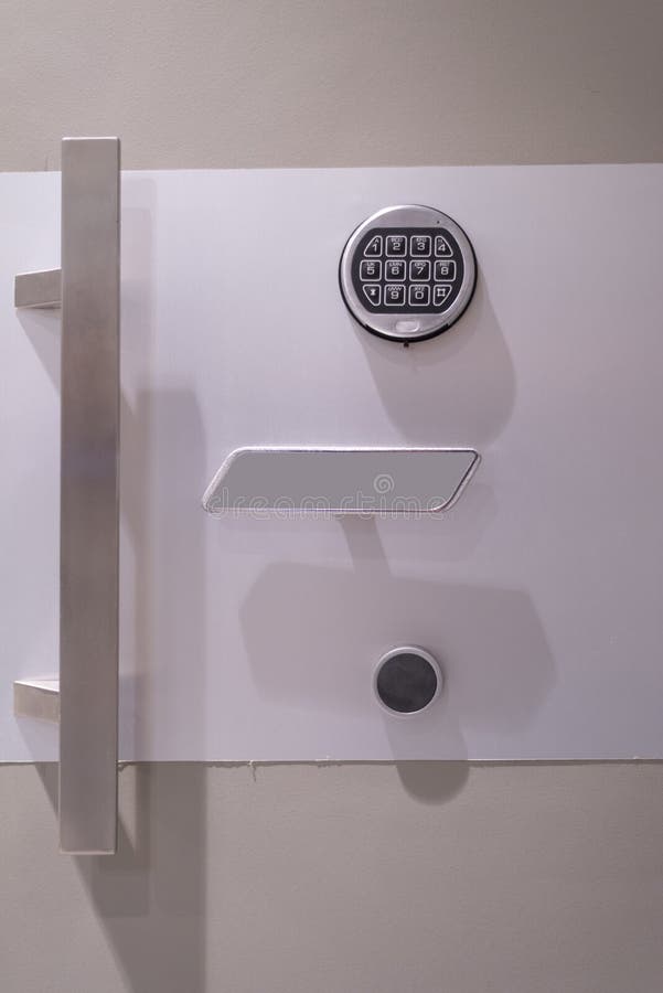 Real Bank Vault Door. Closed Safe in Bank Stock Image - Image of ...