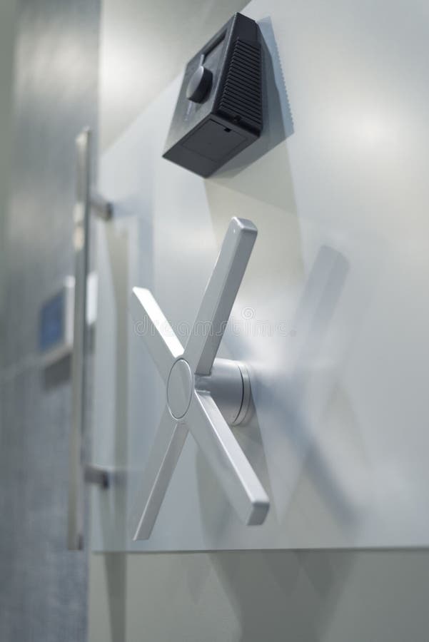 Real Bank Vault Door. Closed Safe in Bank Stock Image - Image of money ...