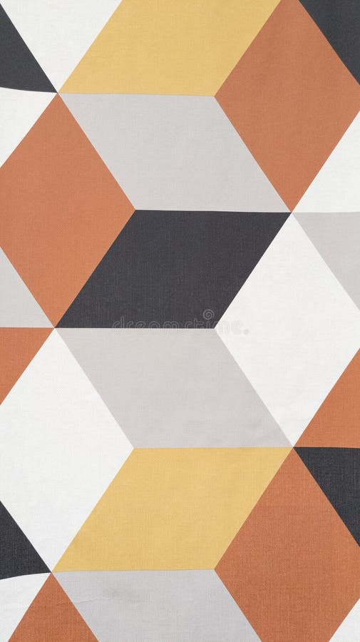 Real Bas-relief 3D Square Cube Interior Wall in Retro Color Background ...