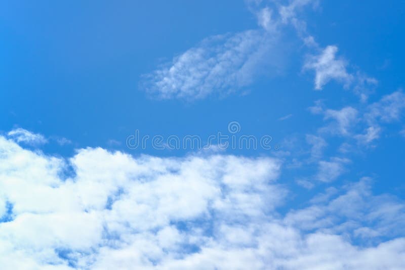 Real Blue Sky with Light Clouds. Natural Sky Background Stock Photo ...