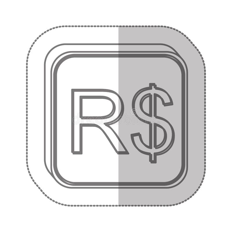 Real Brazil Currency Symbol Icon Stock Illustration - Illustration of ...