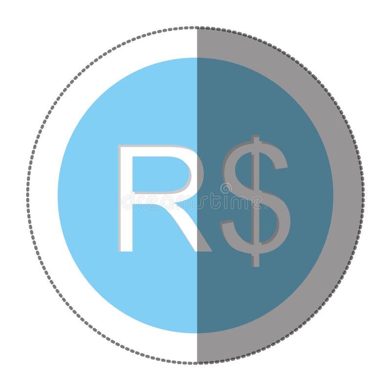 Real Brazil Currency Symbol Icon Stock Illustration - Illustration of ...