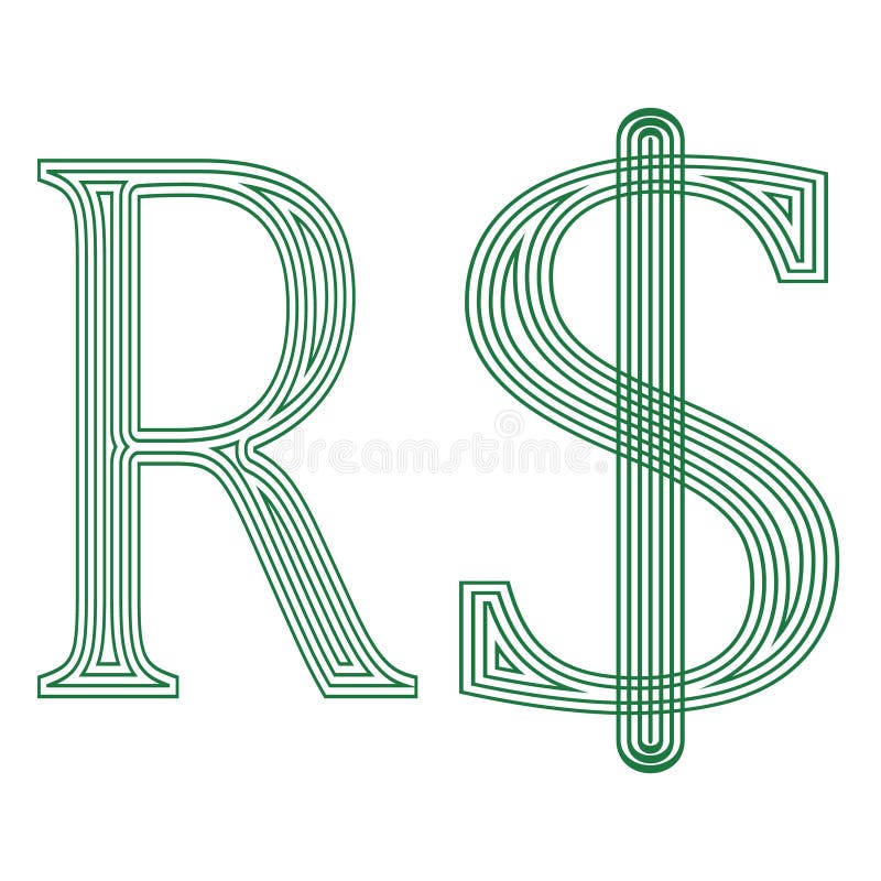 Real Brazil Currency Symbol Vector Illustration Stock Vector ...