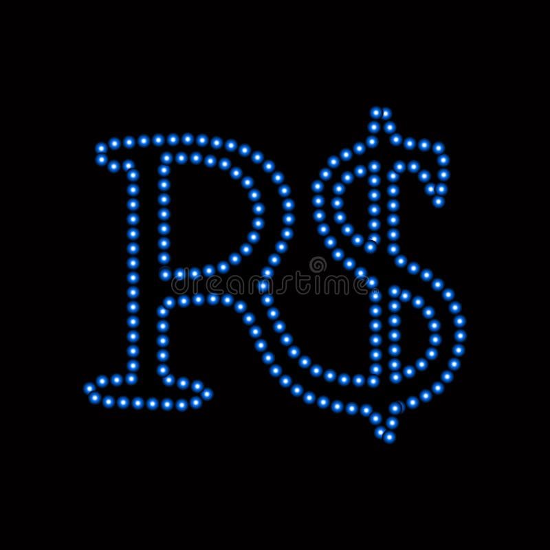 Real Brazil Currency Symbol Icon Stock Illustration - Illustration of ...