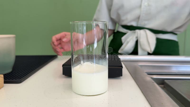 Real Bright Green Matcha Latte Making Process from Start To Finish Step ...