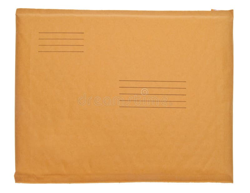 Real Business Envelope with Lines for Shipping Add Stock Image - Image ...