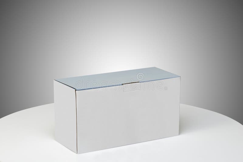 Real Cardboard box closed stock image. Image of deliver - 53986265