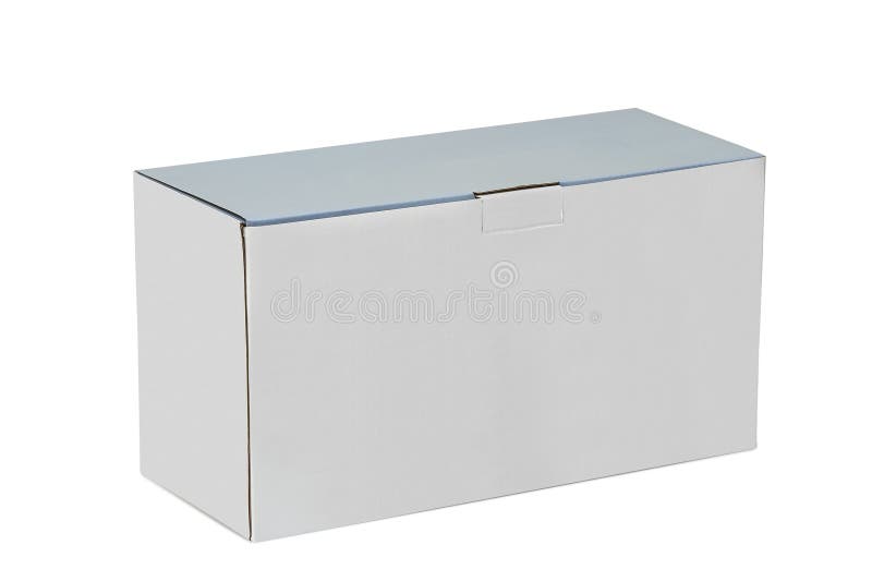 Real Cardboard box closed stock photo. Image of delivery - 53986324