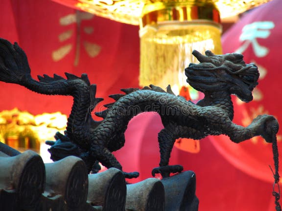 Real Chinese Dragon stock image. Image of animal, rock - 385639