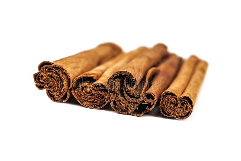 Real Cinnamon Sticks on White Stock Image - Image of aromatic, cassia ...