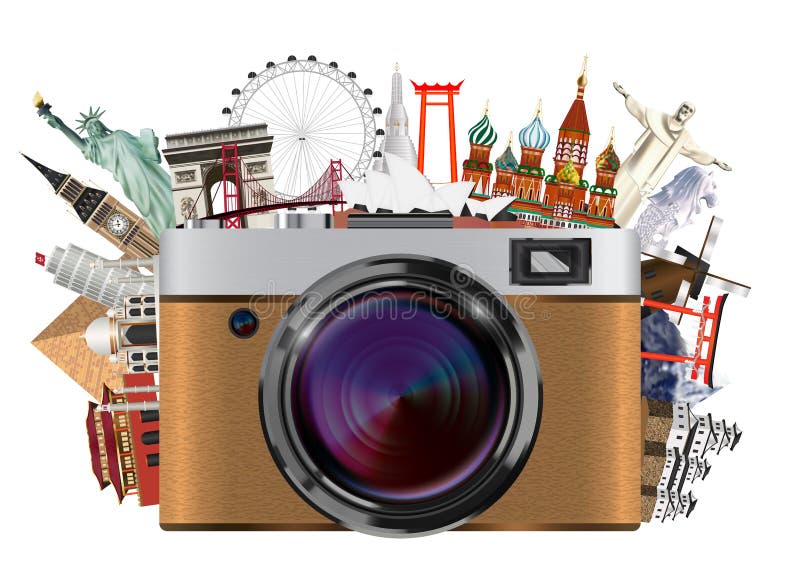 Travel Camera Illustration Icon Stock Vector - Illustration of leisure ...