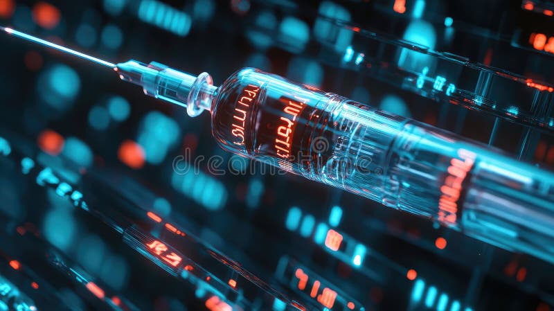 Real Data Stream from Vaccine Injection Stock Illustration ...