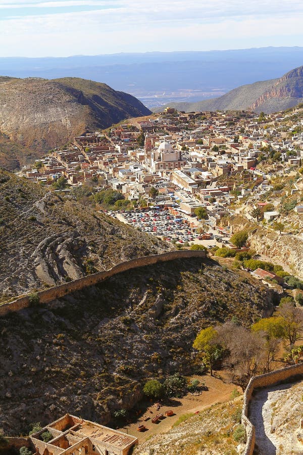 Aerial View of Real De Catorce in San Luis Potosi, Mexico XVII Stock ...