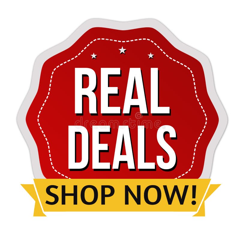 Real Deals Label or Sticker Stock Vector - Illustration of label ...