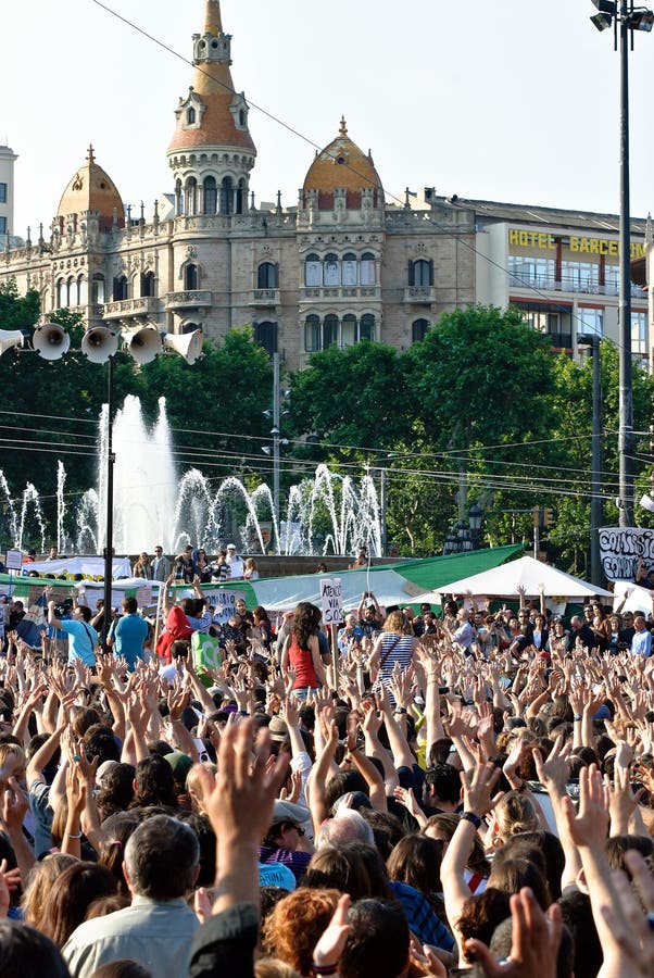 Real Democracy Now, Barcelona, Spain Editorial Photo - Image of politic ...