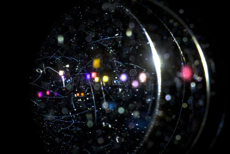 Real Dust Particles and Scratches on the Lenses, with a Back Light and ...