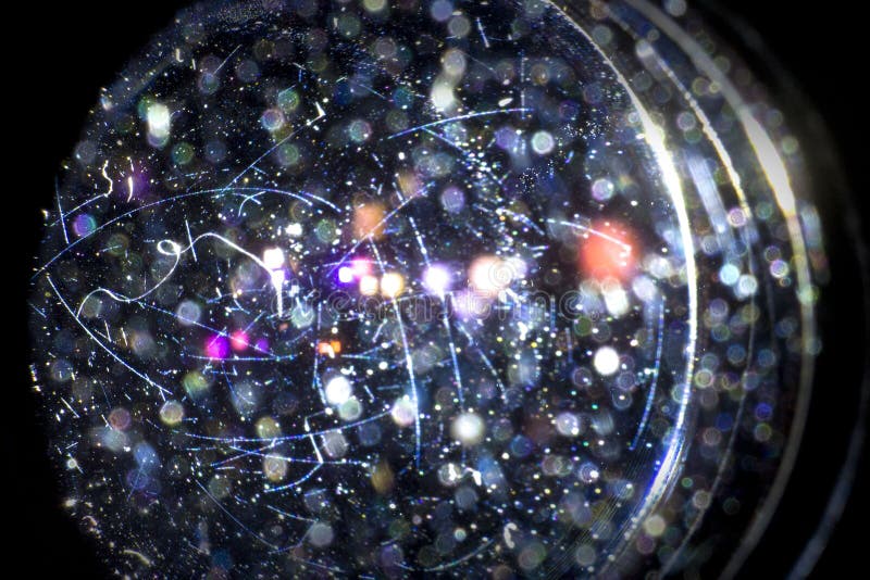 Real Dust Particles and Scratches on the Lenses, with a Back Light and ...