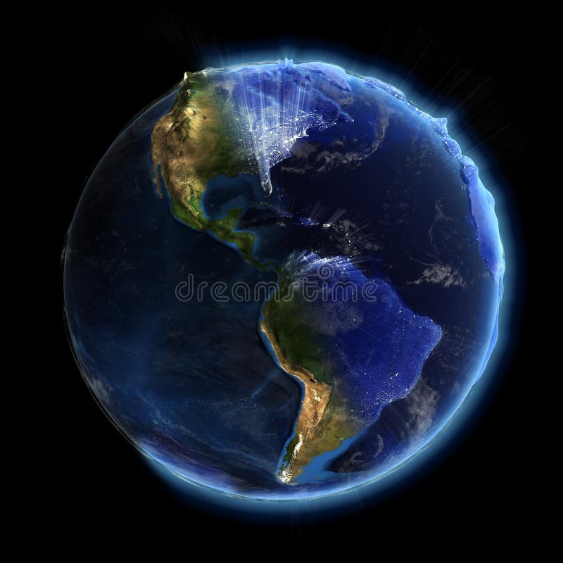 Earth - Day and Night stock illustration. Illustration of cloudscape ...