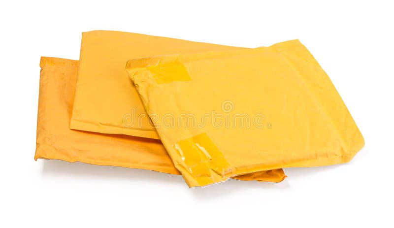 Real Envelope Isolated on White Stock Image - Image of texture ...