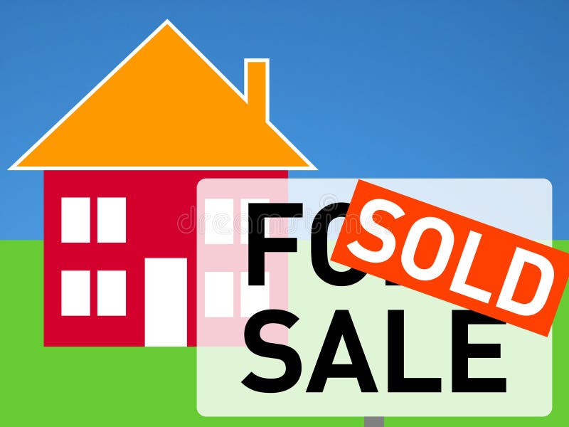 Sold stock vector. Illustration of move, sale, mortgage - 4917745