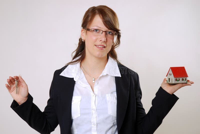 Real Estate Agent stock image. Image of positive, hand - 15868627