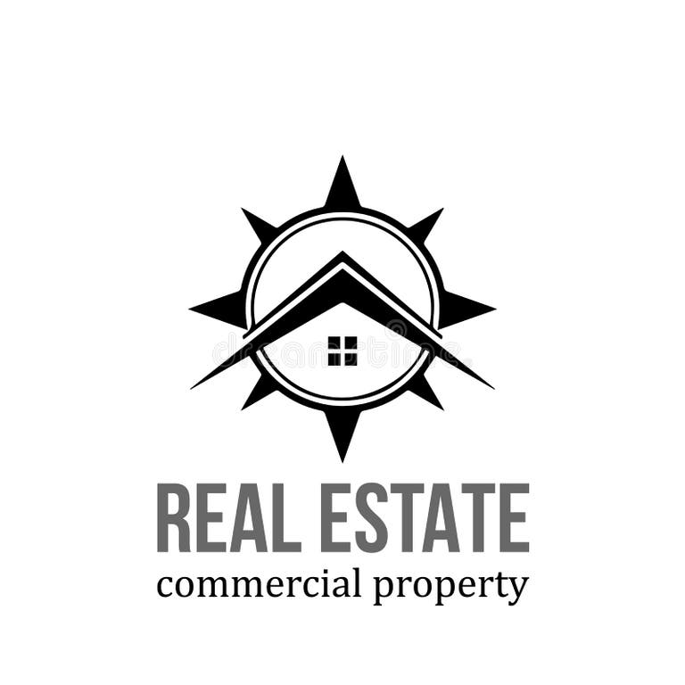 Real Estate Agent with Compass Real Estate Logo Stock Vector ...