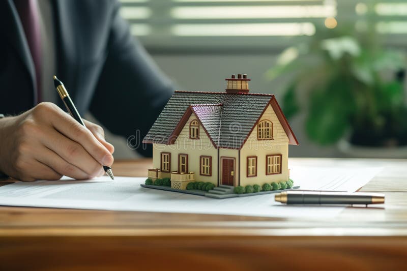 A Real Estate Agent Gives a Sample Home To the Client Along with ...