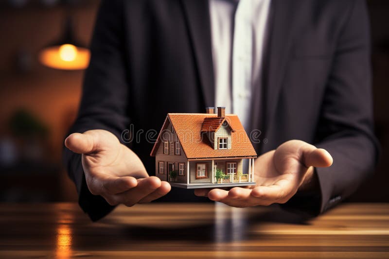 A Real Estate Agent Gives a Sample Home To the Client Along with ...