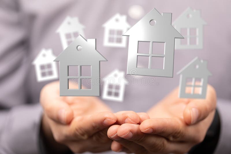 A Real Estate Agent House Hand Concept Stock Image - Image of ...