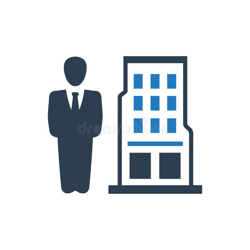 Real Estate Agent Icon stock vector. Illustration of property - 120821300