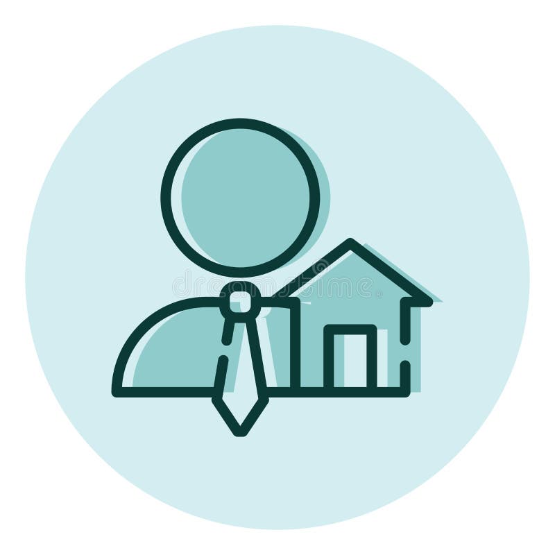 Real estate agent, icon stock vector. Illustration of real - 259399511
