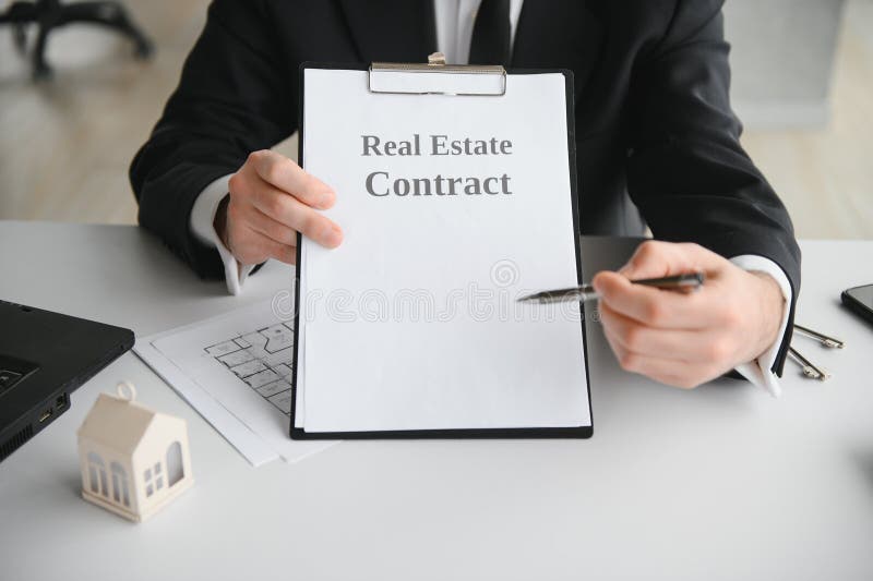 Real Estate Agent in Office Stock Photo - Image of desk, home: 271594404