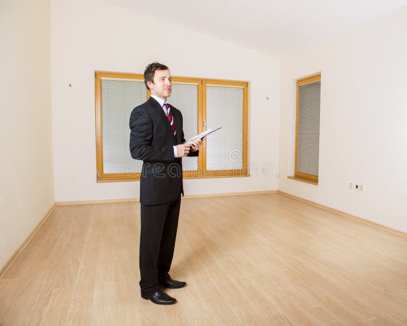 Real Estate Agent stock image. Image of real, standing - 36595415
