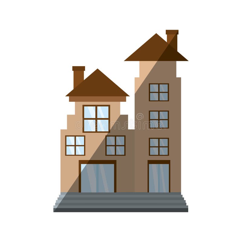 Real Estate Apartment Building Shadow Stock Illustration - Illustration ...