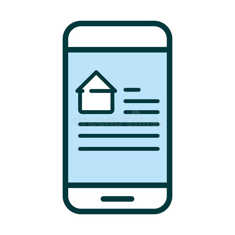 Real estate app mobile stock illustration. Illustration of house ...
