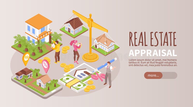 Real Estate Appraisal Banner Stock Image - Image of residential, search ...