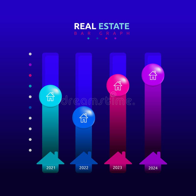 Real Estate Bar Graphic Chart Statistic Data Infographic Template Stock ...