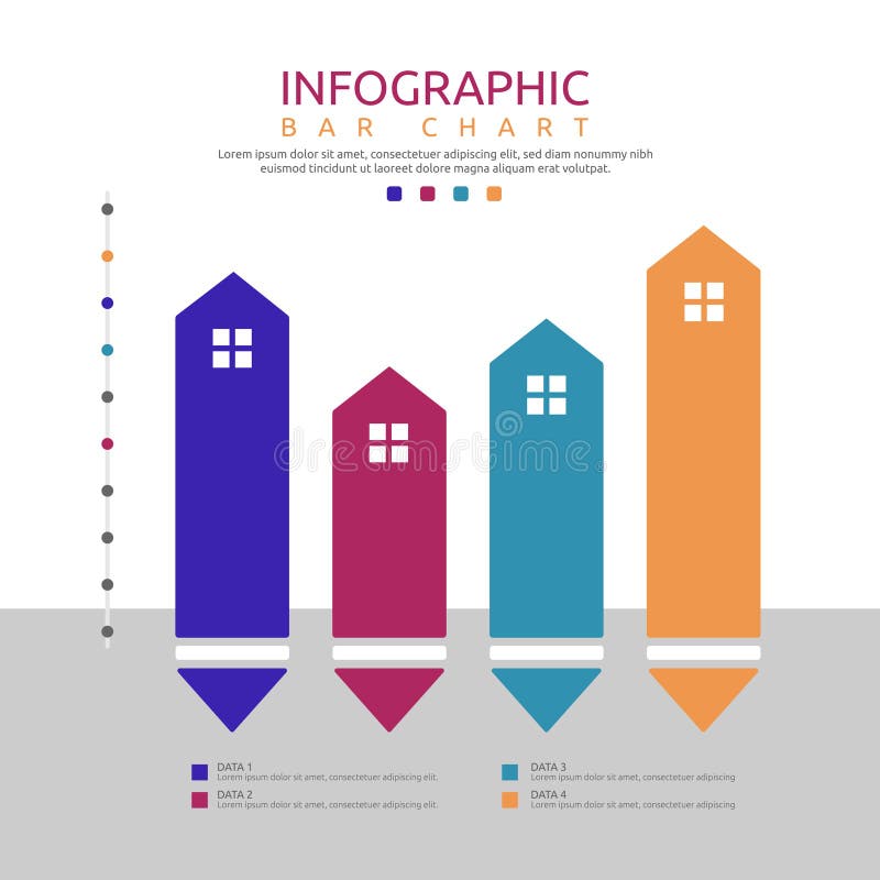 Real Estate Bar Graphic Chart Statistic Data Infographic Template Stock ...
