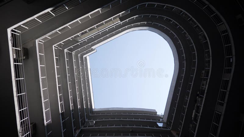 Perspective Bottom View of Semicircular Construction of Minimalist ...