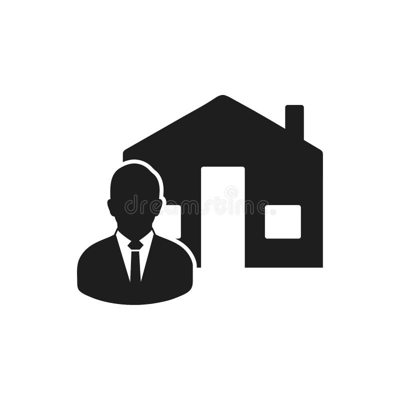 Real Estate Broker Icon. stock vector. Illustration of manager - 252967560