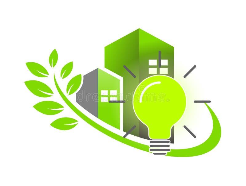 Real Estate, Building and Construction Logo Light Bulb Vector Design ...