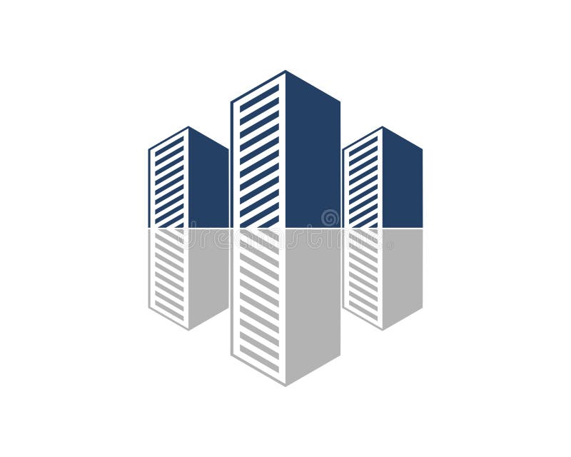 Real Estate Building with Shadow Stock Vector - Illustration of ...