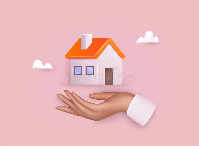 Real Estate Business. Holding House Representing Home Ownership Stock ...