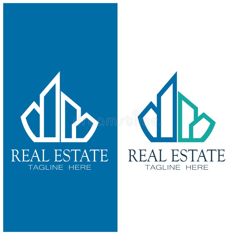 Real Estate Business Logo Template, Building, Property Development, and ...