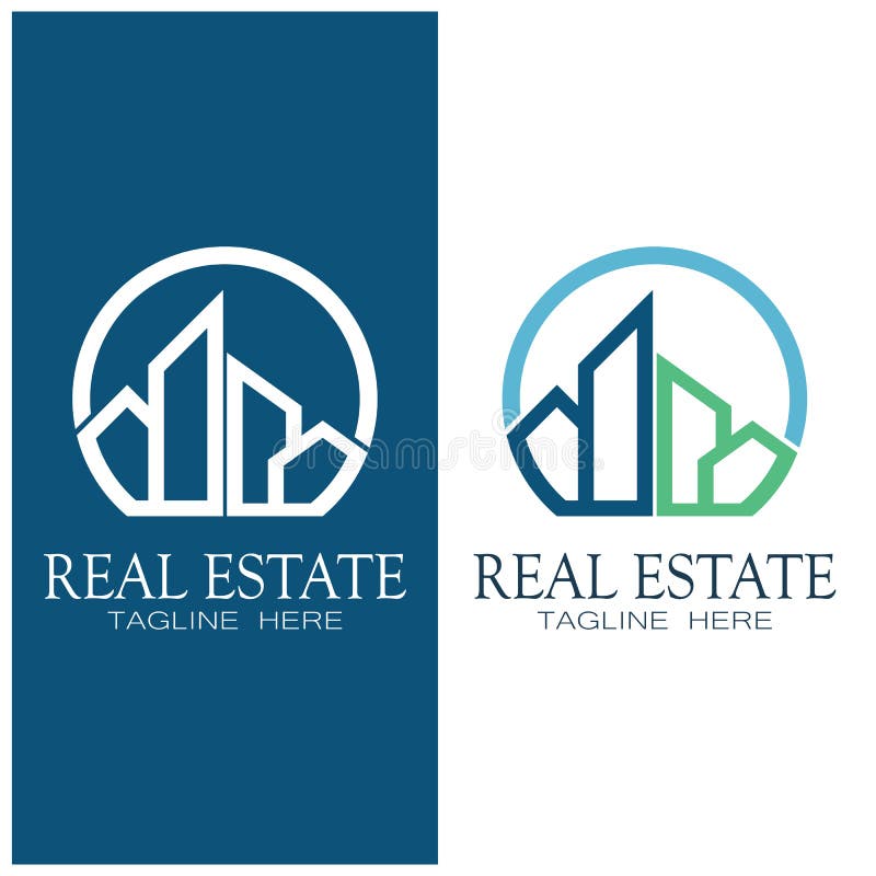 Real Estate Business Logo Template, Building, Property Development, and ...