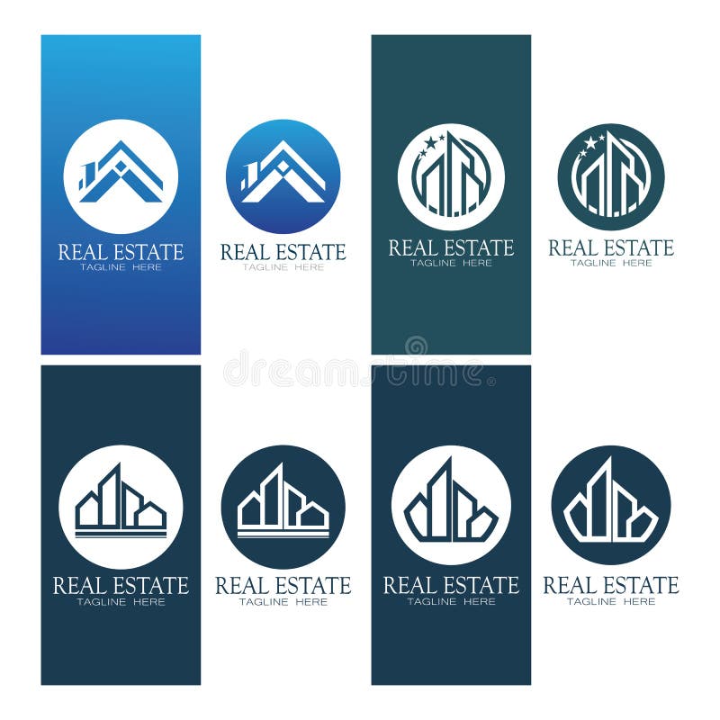Real Estate Business Logo Vector Illustration Design Stock Vector ...