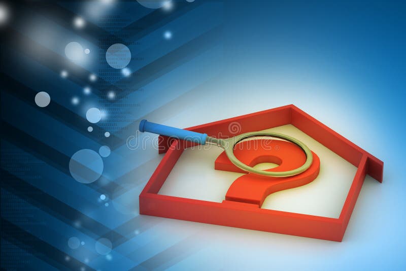 Real Estate Business with Question Mark Stock Illustration ...
