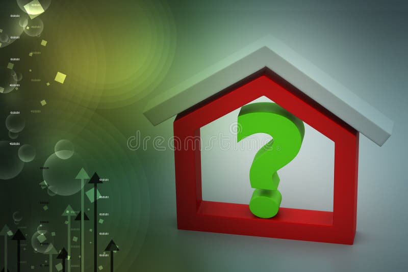 Real Estate Business with Question Mark Stock Illustration ...