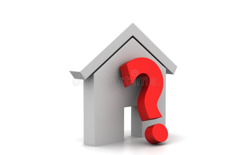 Real Estate Business with Question Mark Stock Illustration ...