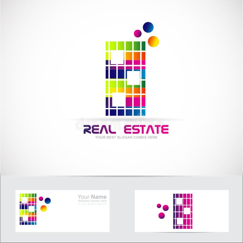 Real Estate Color Building Logo Stock Vector - Illustration of ...